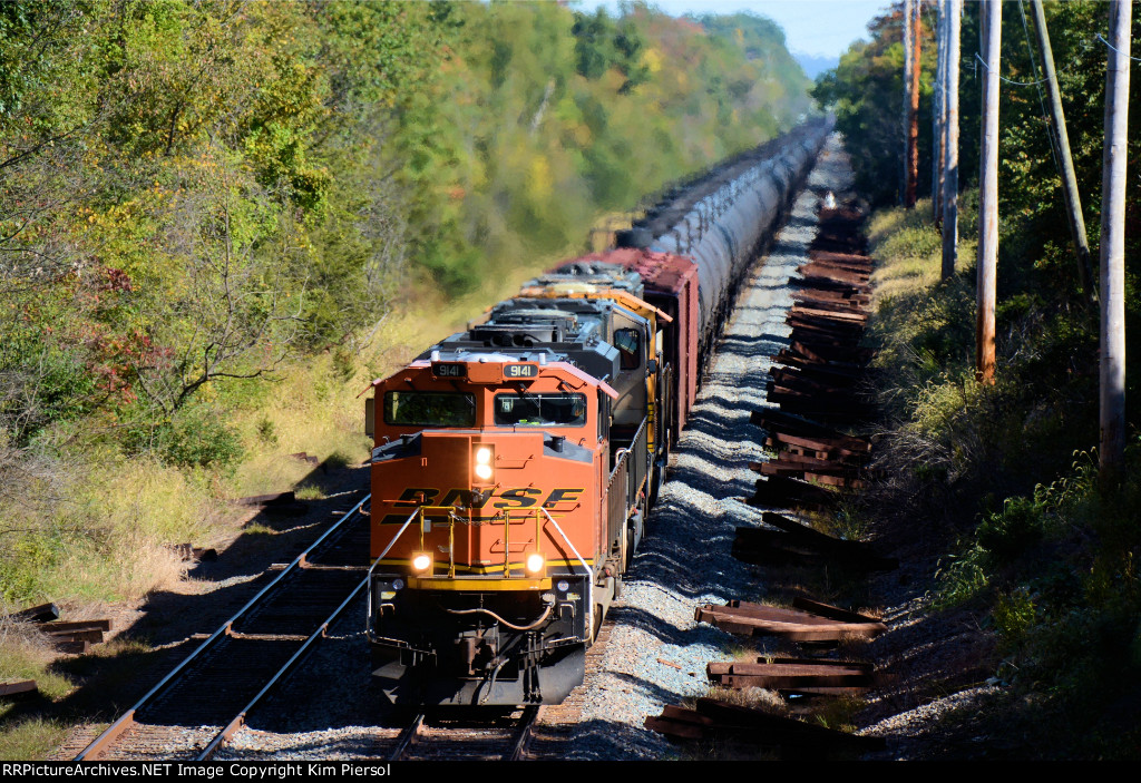 BNSF 9141 CSX Train K140 Crude Oil LOads